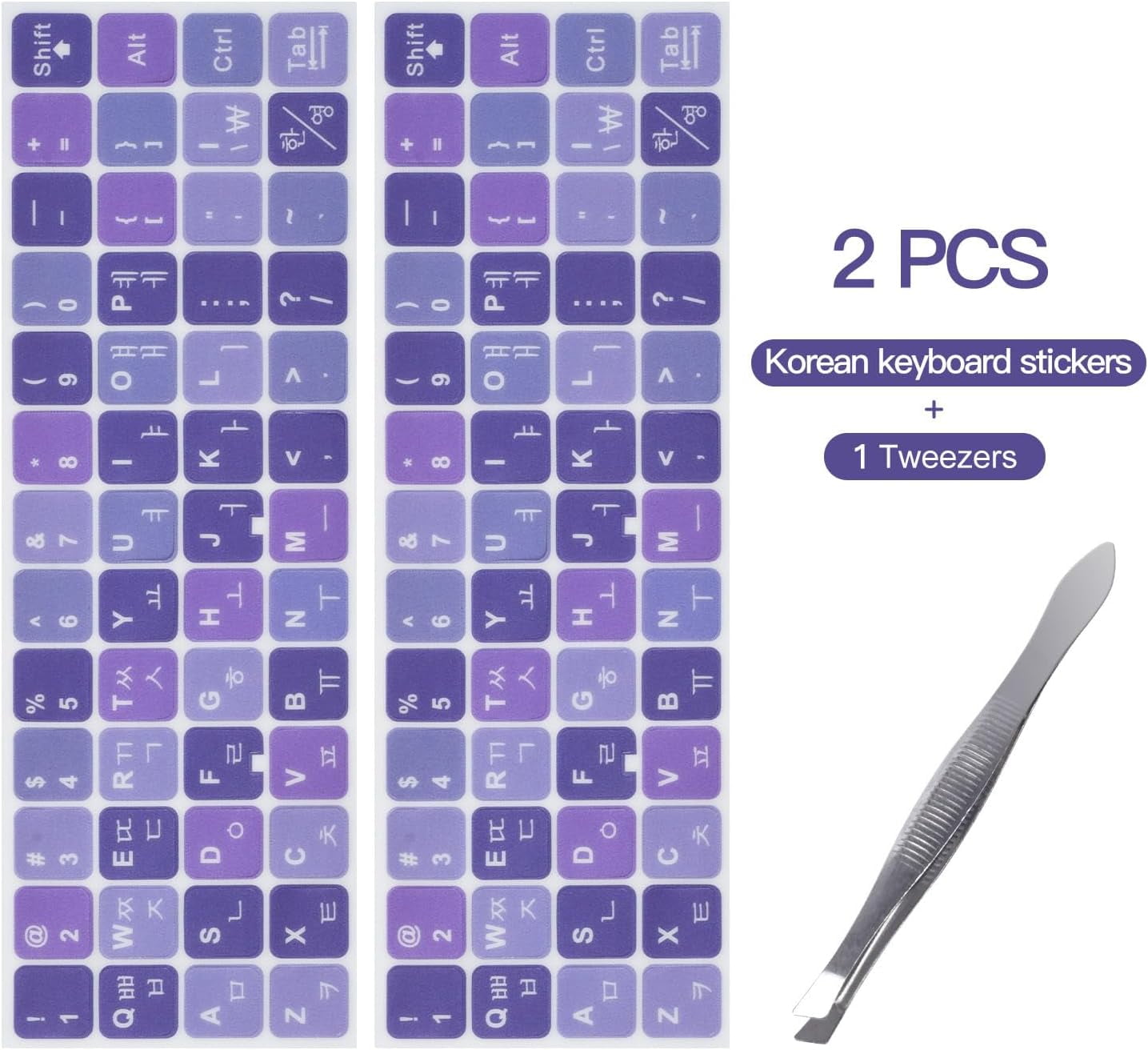 YTGRF-2Pack Korean Keyboard Stickers, Korean-English Keyboard Sticker ...