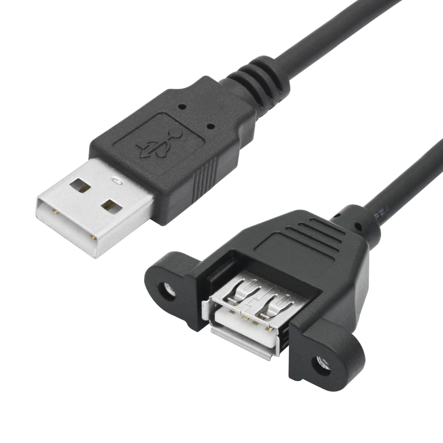 YTGRF-2Pcs USB 2.0 Panel Mount Extension Cable 4.6FT, USB Type A Male ...