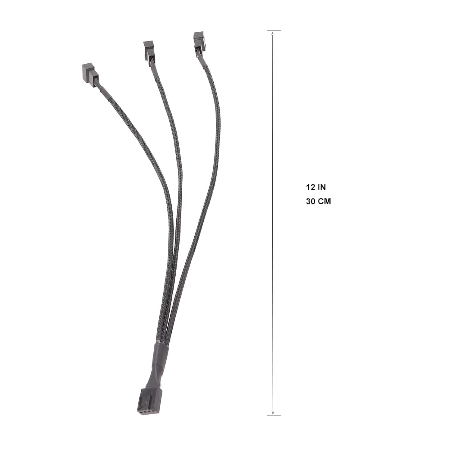 YTGRF-3 Way 4 Pin PWM Fan Splitter Cable,12 inch PC Fan Extension Cable ...