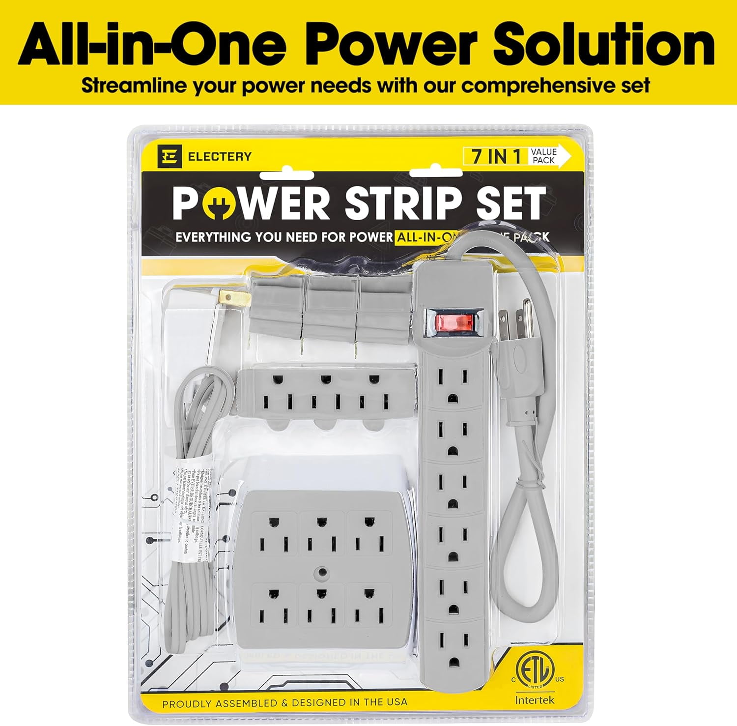 YTGRF-7 Piece Power Value Pack Multi-Outlet Kit Set Includes 6 Outlet ...