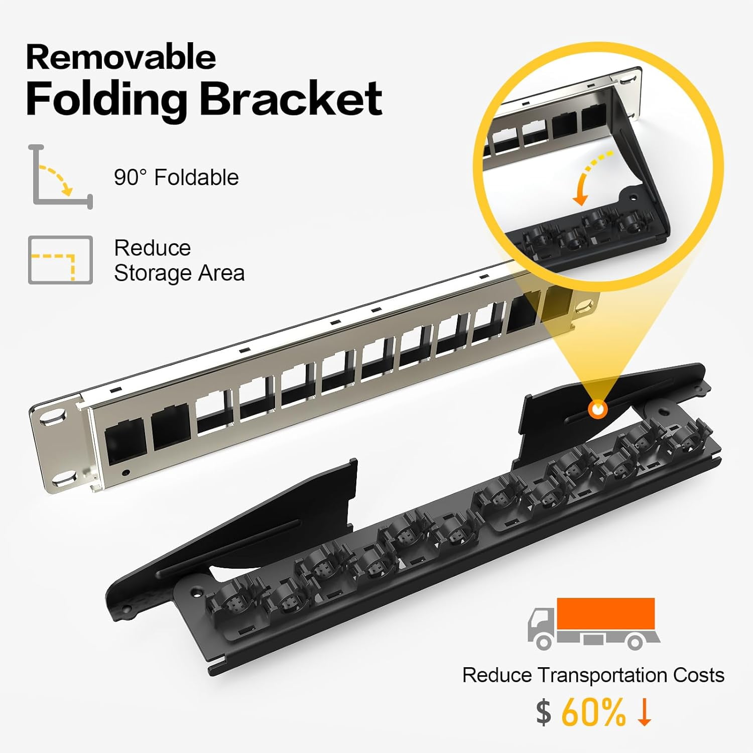 YTGRF-8 Port Patch Panel Blank UTP/STP 1U 10\u201c Keystone Patch Panel ...