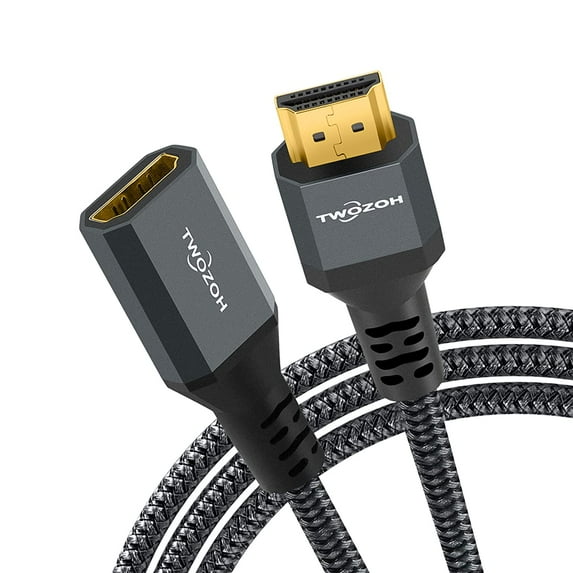 YTGRF-8K 4K HDMI Extension Cable, HDMI 2.1 Male to Female Cable, Nylon ...