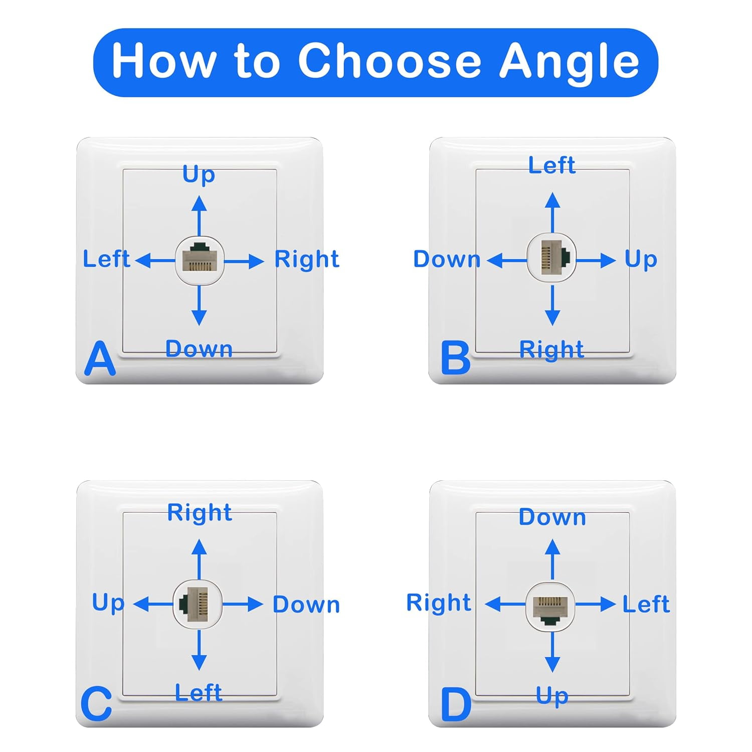 YTGRF-90 Degree RJ45 Ethernet Extension Cable,Turn Up Cat5 LAN Cable ...