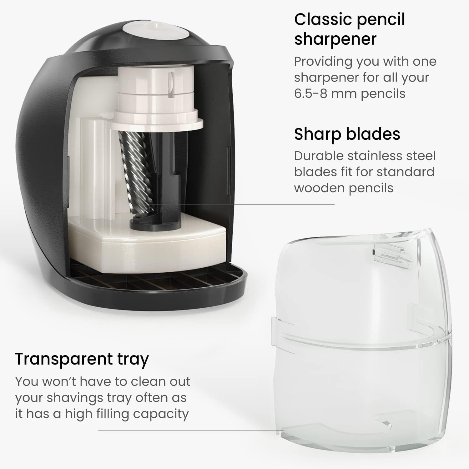 YTGRF-Arteza Pencil Sharpener and Electric Eraser Set, Black, for 8-mm ...