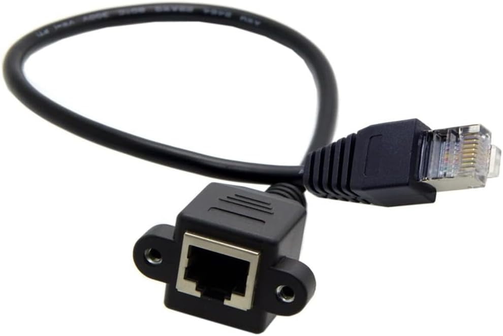 YTGRF-CAT6 Network Extension Cable, RJ45 A Male to A Female Screw Panel ...