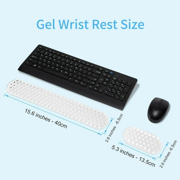 YTGRF-Clear Gel Wrist Rest for Keyboard and Mouse, Cute Crystal Gel ...
