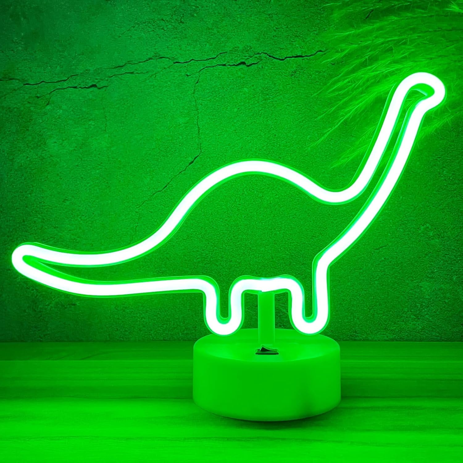 YTGRF-Dinosaur Neon Sign Dino Light Green LED Dinosaur Neon Light Room ...