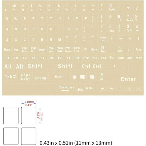 Computer Keyboard Letter Stickers
