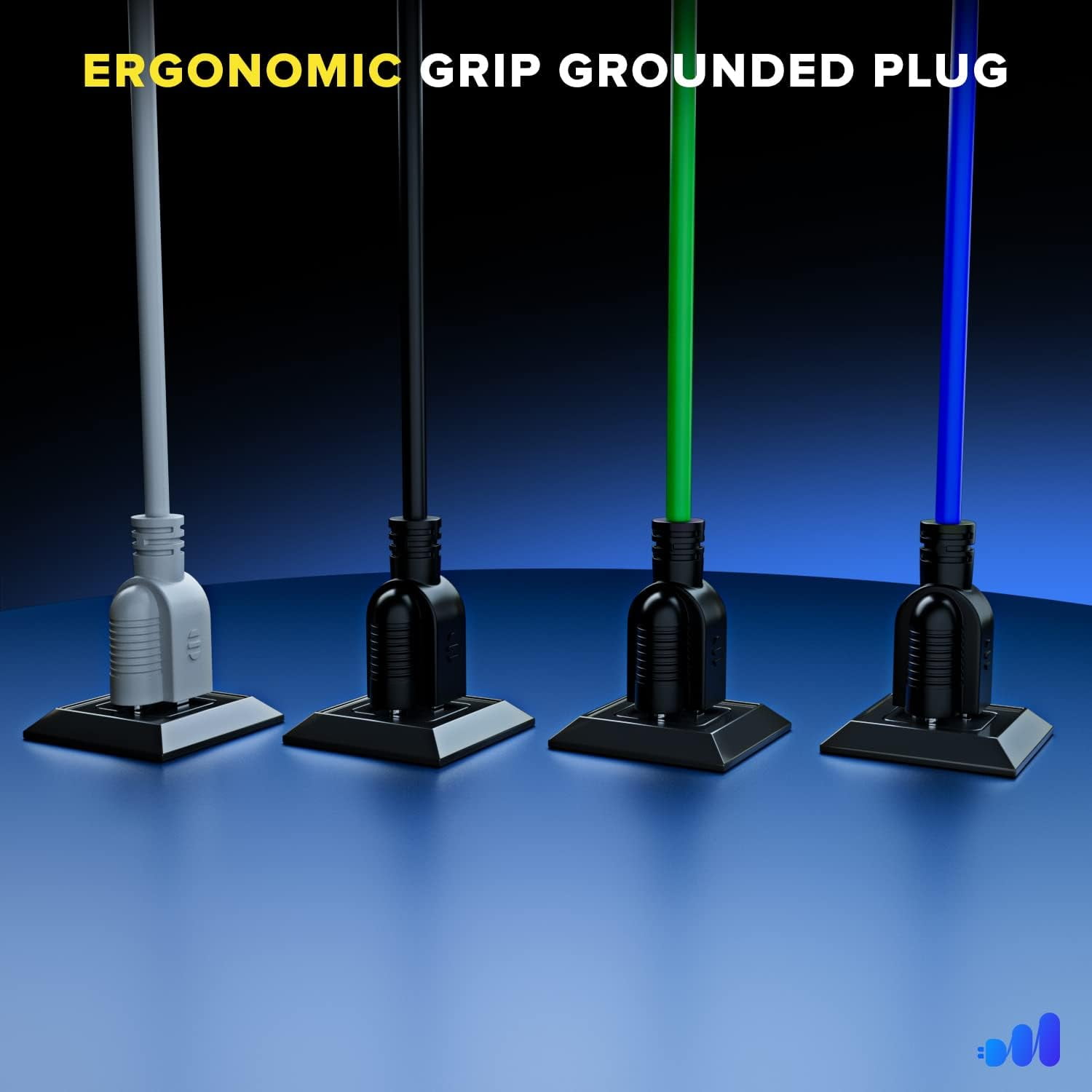YTGRF-Extension Cord 10 ft, Extension Cord with Multiple Outlets, 16 ...