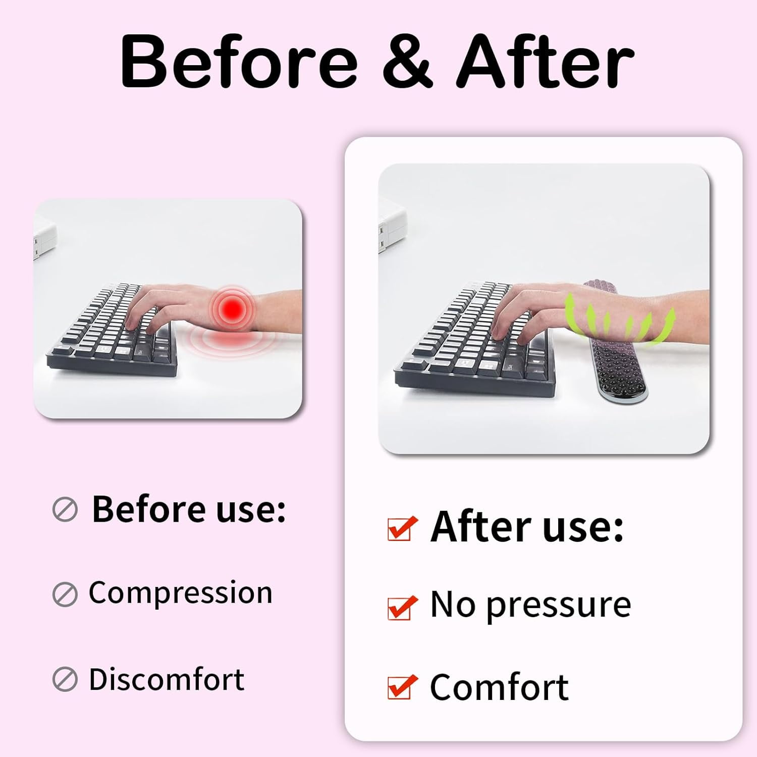 YTGRF-Gel Wrist Rest for Keyboard and Mouse \u2013 Ergonomic Wrist Rest ...