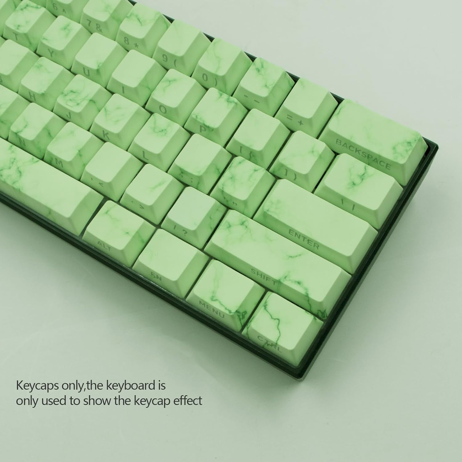 YTGRF-Green Keycaps,PBT Side Printed Translucent Keycap 74 Keys,Cherry ...