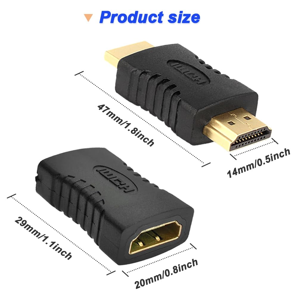 YTGRF-HDMI Female to HDMI Female Coupler Connector with HDMI Male to ...