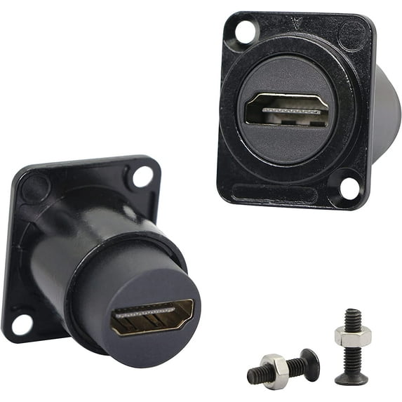 YTGRF-HDMI Female to Female Panel Adapter - Straight Connector Mounting ...