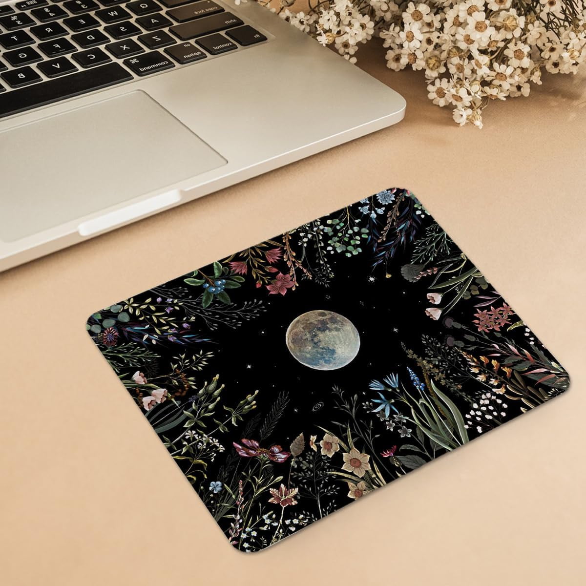YTGRF-Hold Fizz Flower Moon Cottagecore Decor Mouse Pad, 9.5x7.9 Inch ...