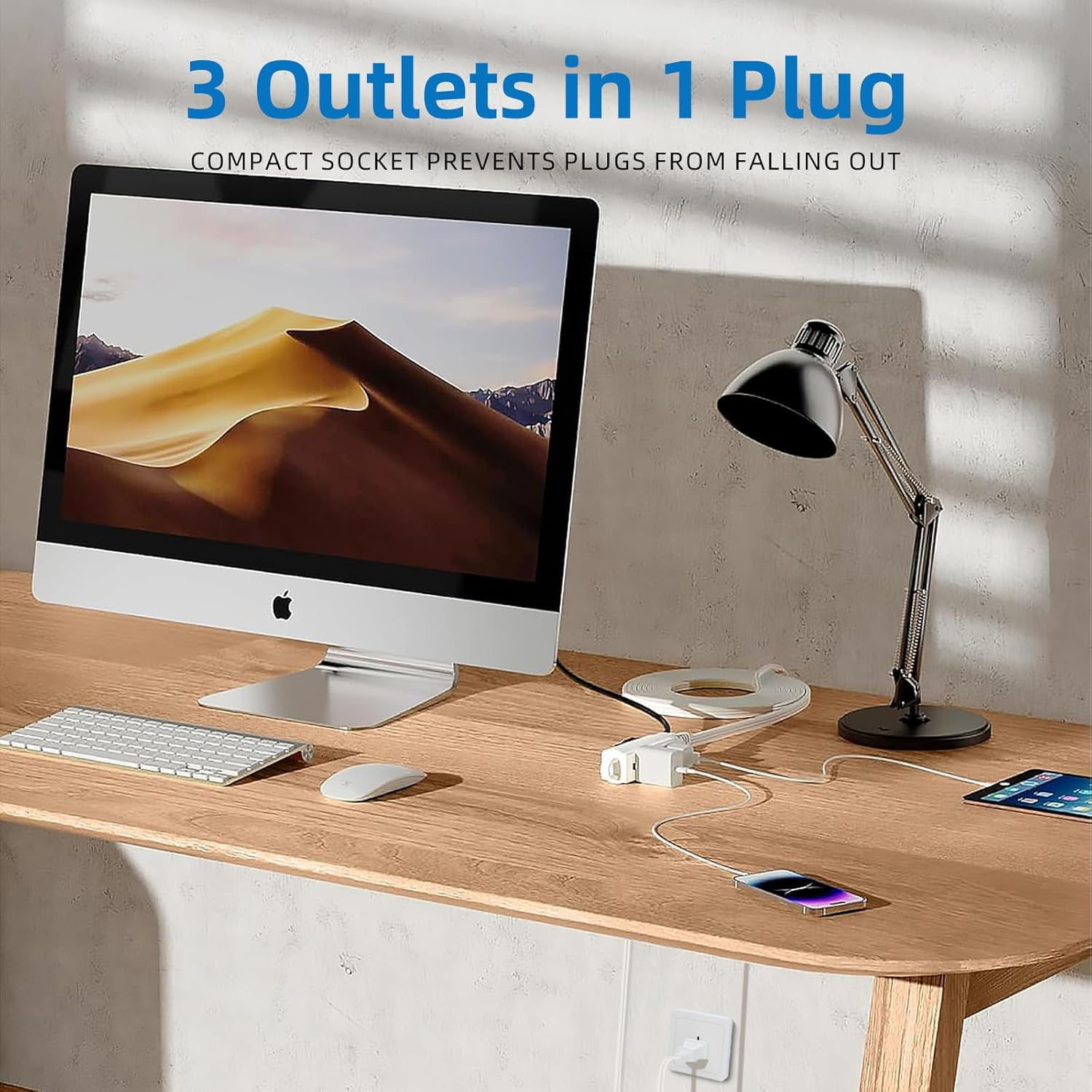 YTGRF-Indoor Extension Cord, 2 Prong 6 Feet Extension Cord, 3 Polarized ...