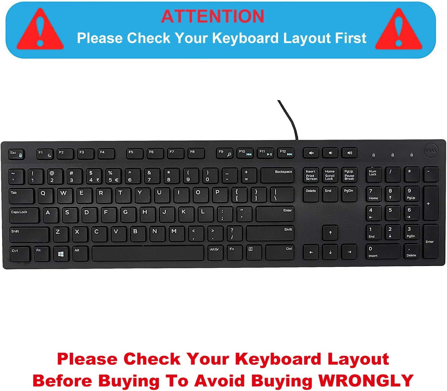 YTGRF-Keyboard Cover Skin for Dell KM636 KB216 KB216t KB216d KB216p ...