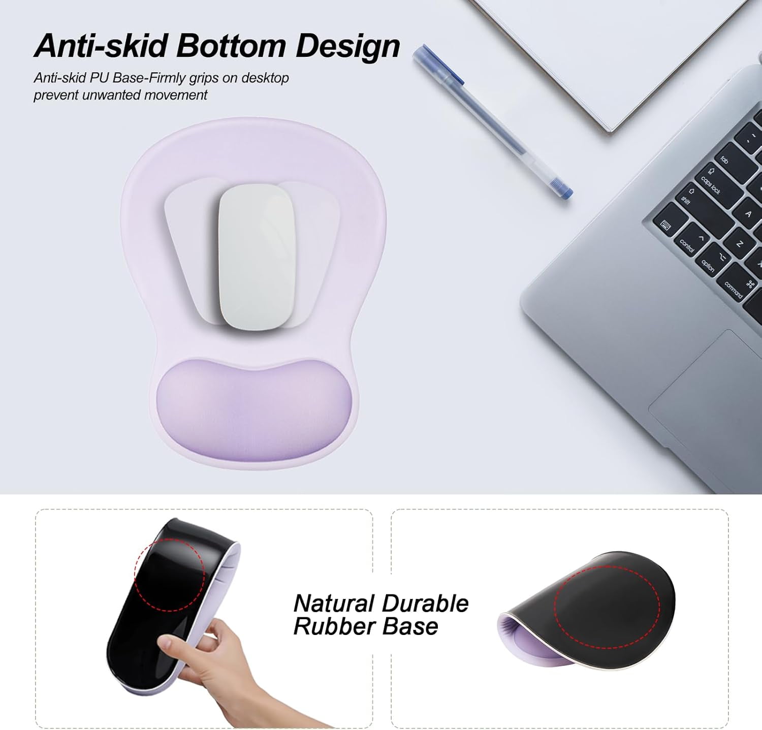 YTGRF-Keyboard Hand Rest and Concave Wrist Warmer Mouse Pad, Ergonomic ...