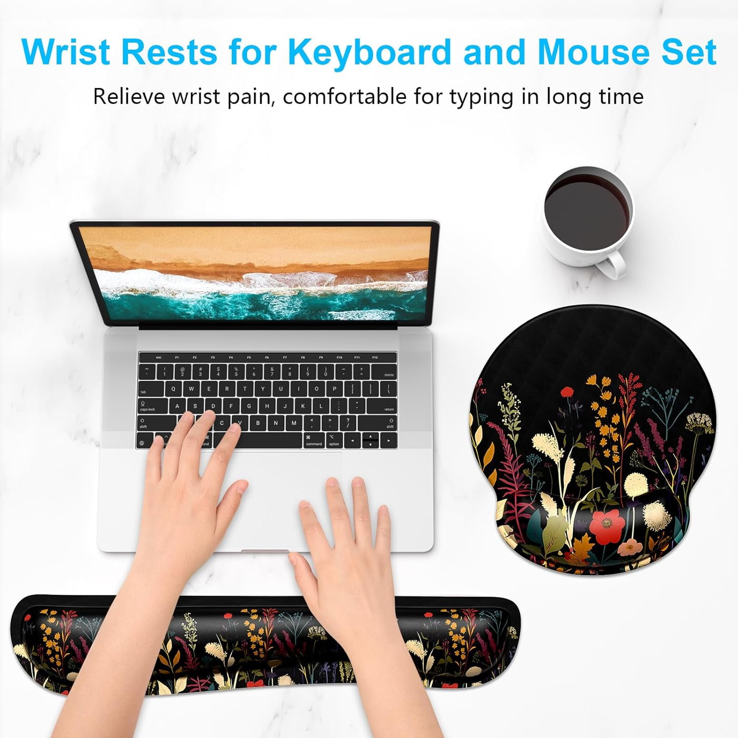 YTGRF-Keyboard Wrist Rest and Mouse Pad with Wrist Support, Cute Memory ...