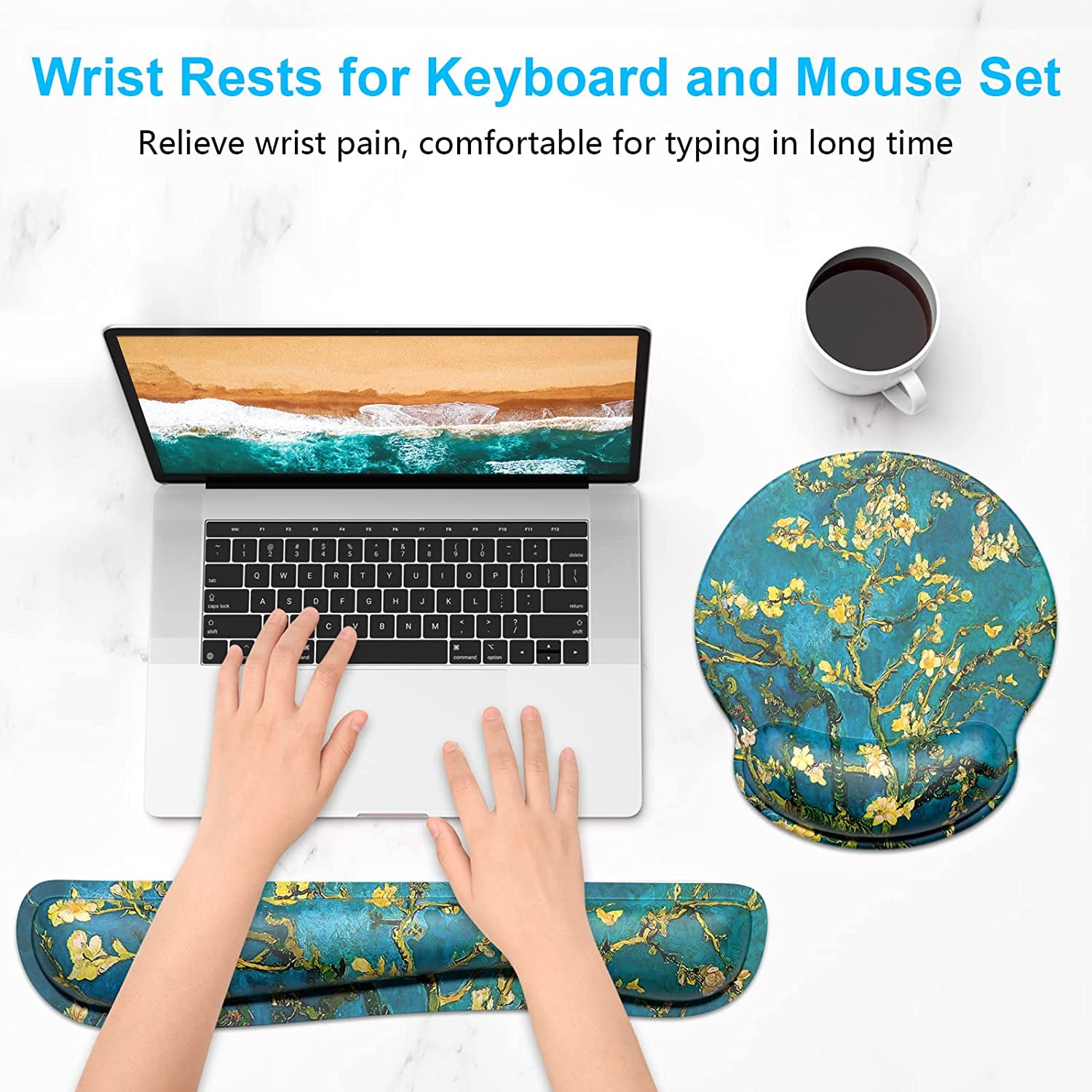 YTGRF-Keyboard Wrist Rest and Mouse Pad with Wrist Support, Cute Memory ...