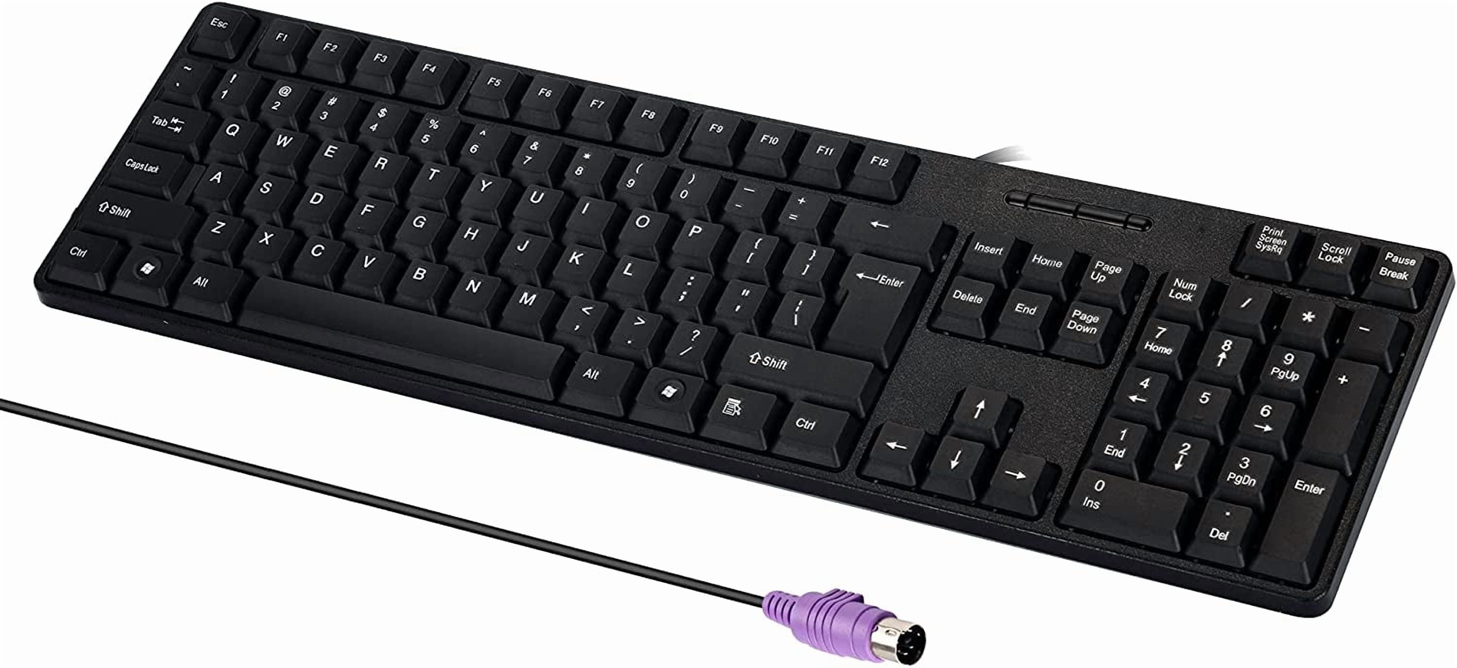YTGRF-MCSaite Wired PS2 104 Keys Computer Keyboard with Stands,Black ...