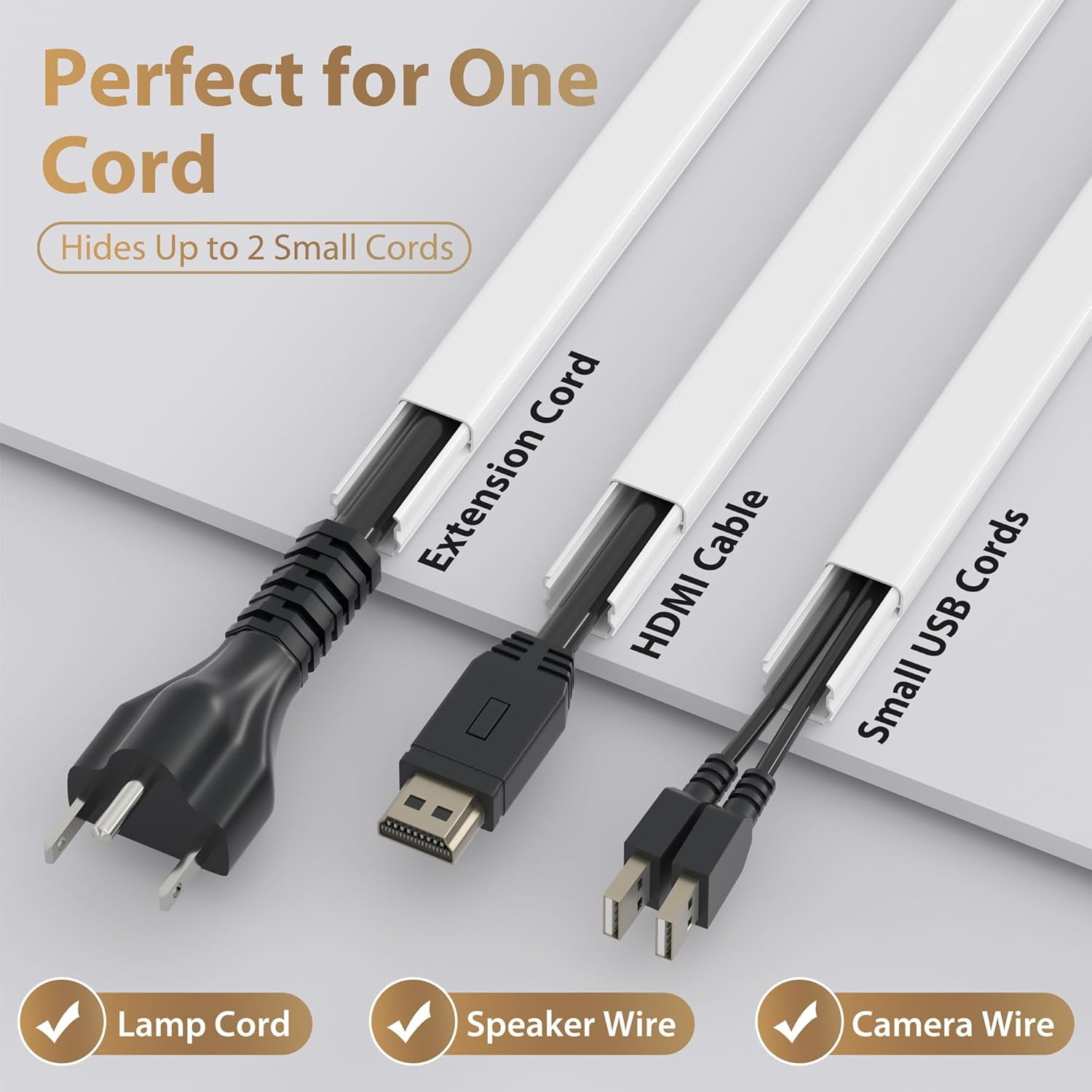 YTGRF-Mini Cord Hider - 170in PVC Self-Adhesive Cord Cover for TV ...