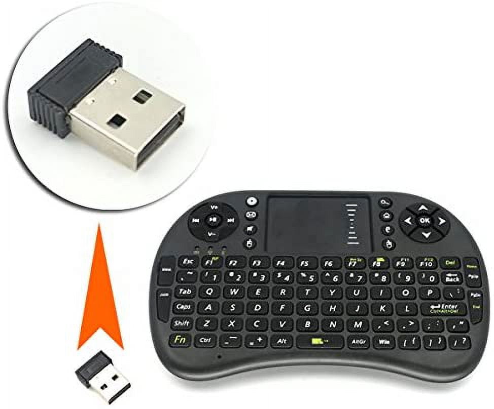 YTGRF-Mini Wireless Keyboard - 2.4GHz Controller with Touchpad Mouse ...