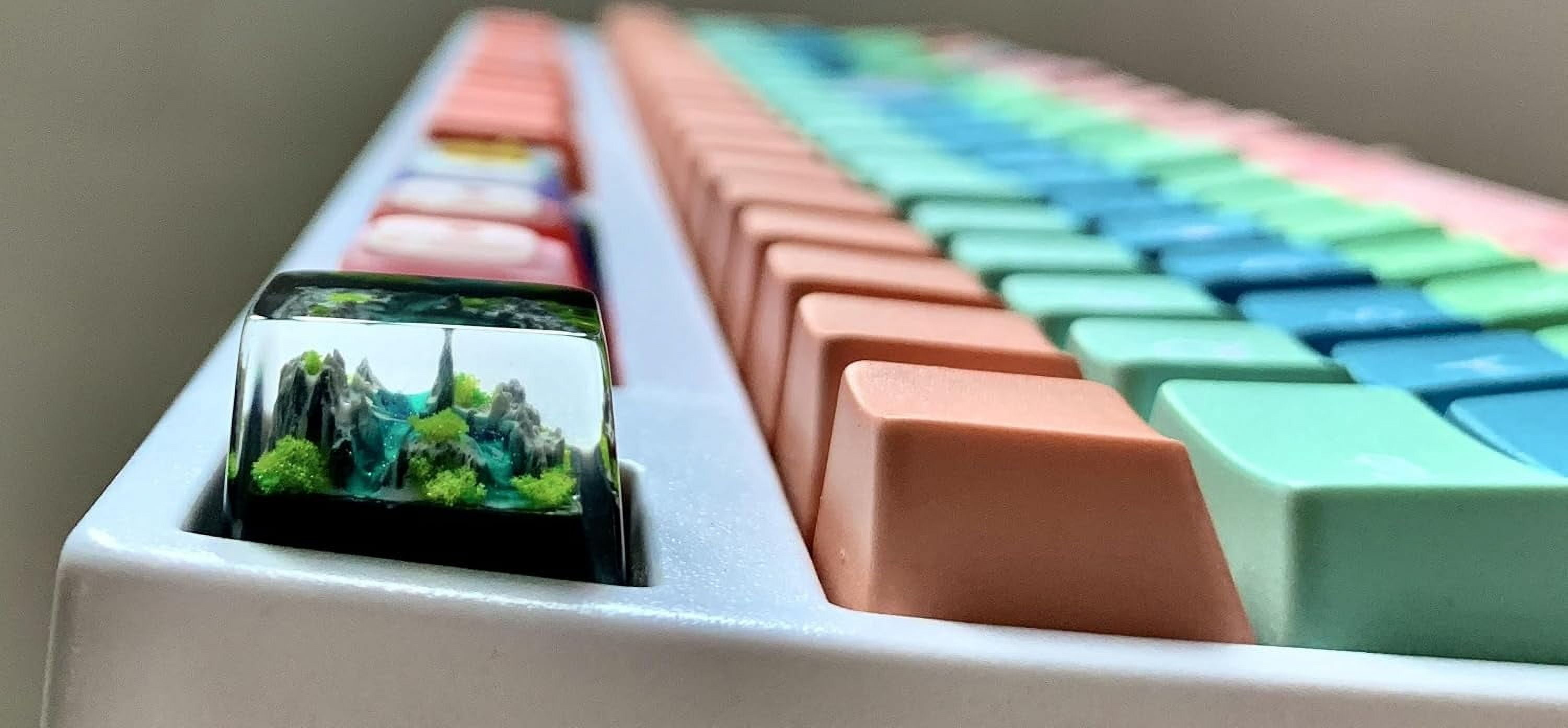 YTGRF-Mountain Resin Keycap, Handmade Unique Keycap for Custom Cherry ...