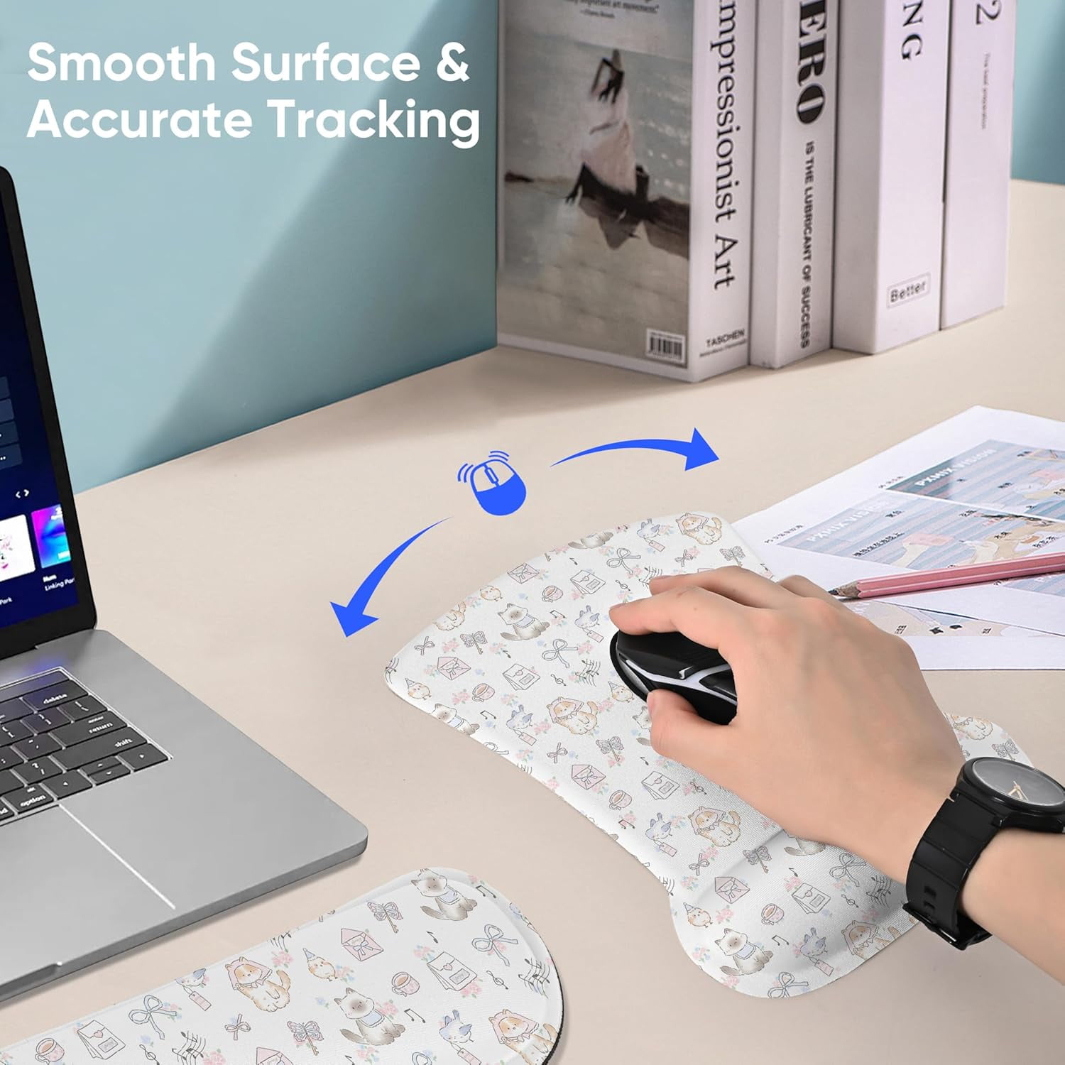 YTGRF-Mouse Pad Keyboard Wrist Rest Set,Ergonomic Memory Foam Mouse ...