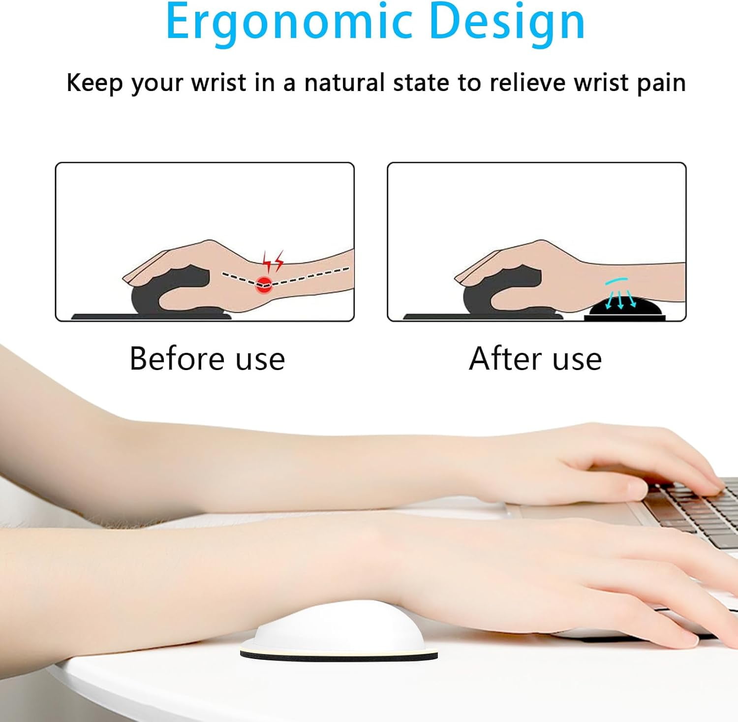 YTGRF-Mouse Wrist Rest, Ergonomic Memory Foam Mouse Wrist Support ...