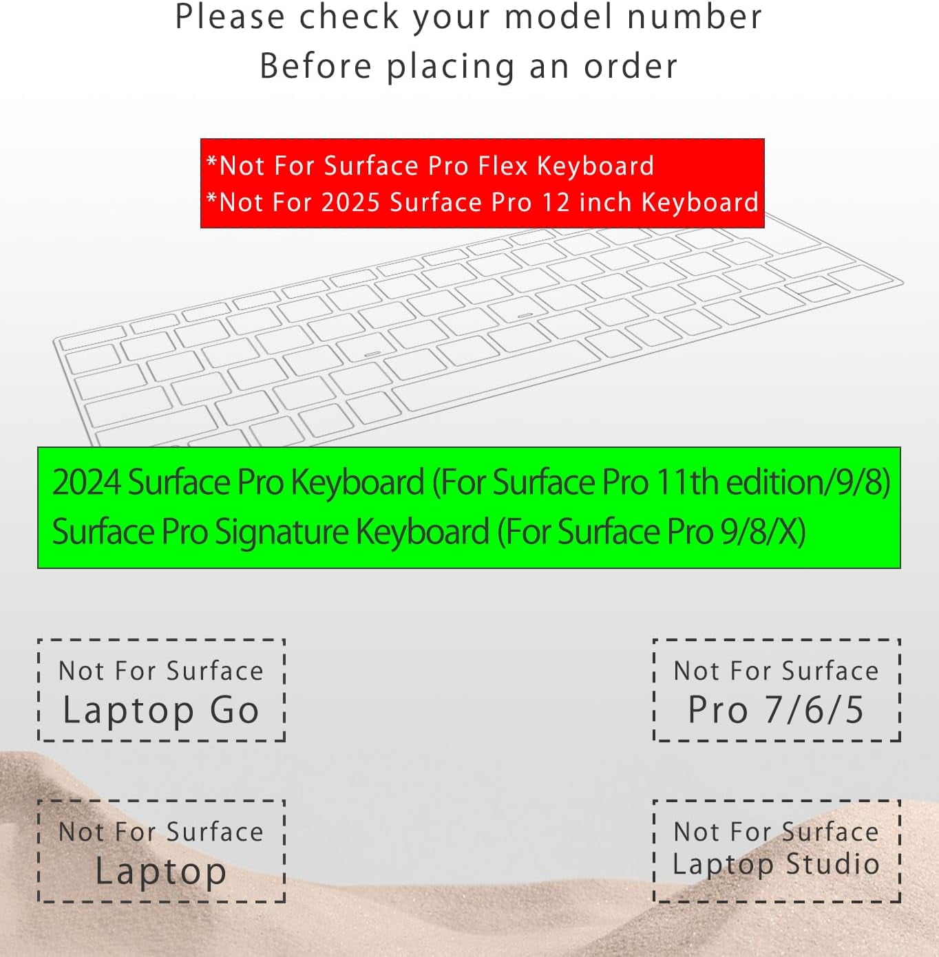 YTGRF-[Not for Pro 12"/ Flex] Keyboard Cover Protector for Surface Pro ...