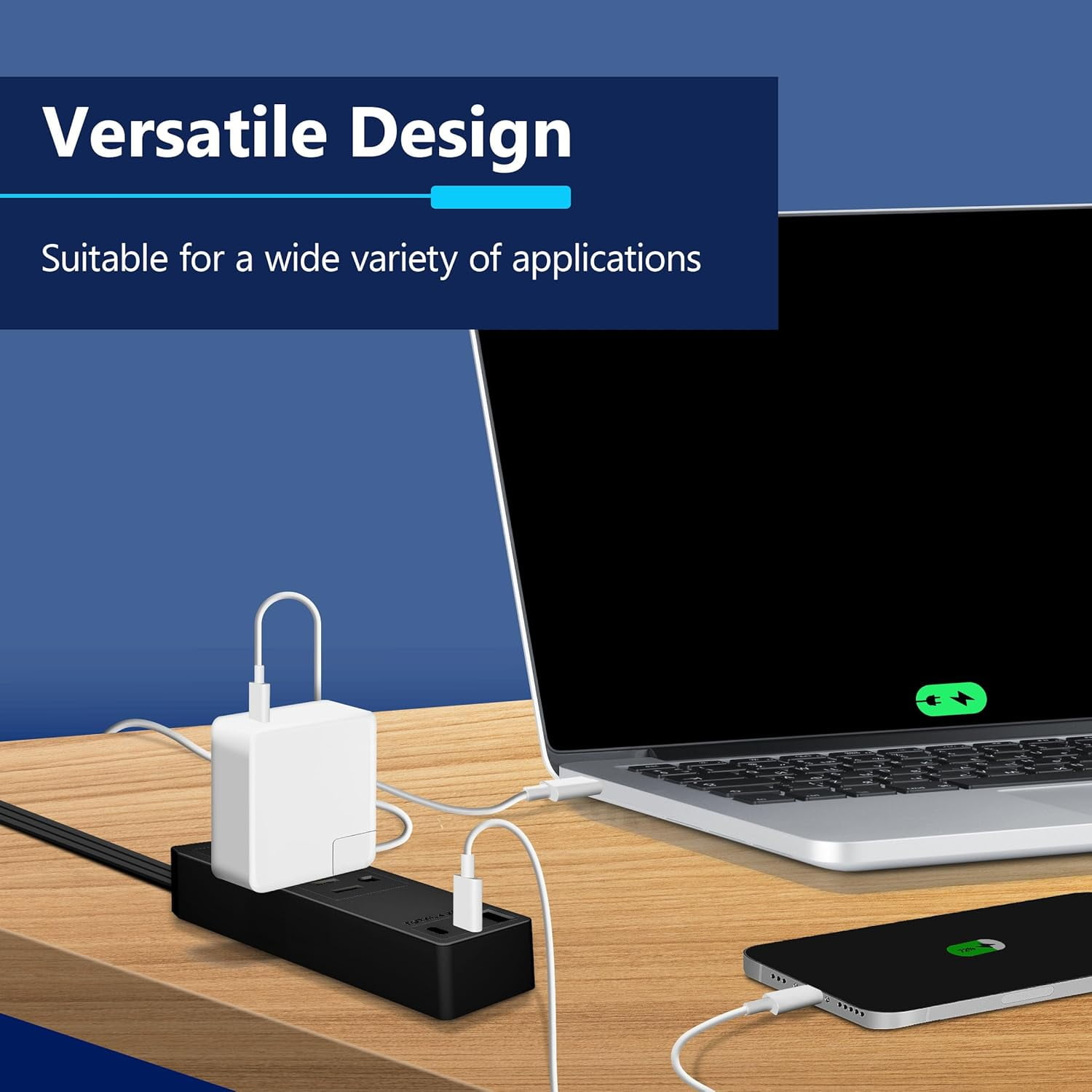 YTGRF-Outlet Extender with 3 Receptacles, USB Type-A and 2 USB Type-C ...