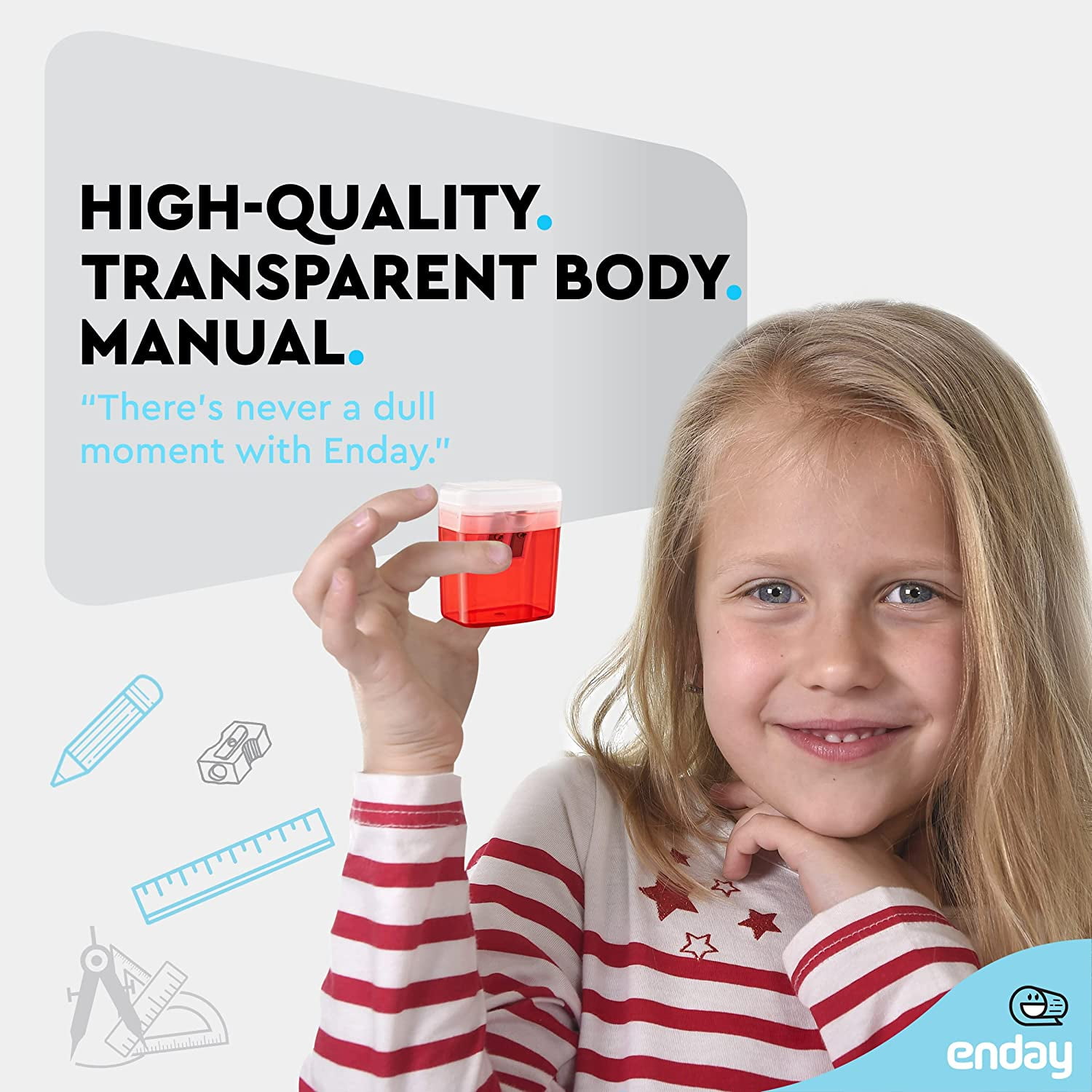 YTGRF-Pencil Sharpener Dual Hole Manual Red, Jumbo Crayon Sharpener ...