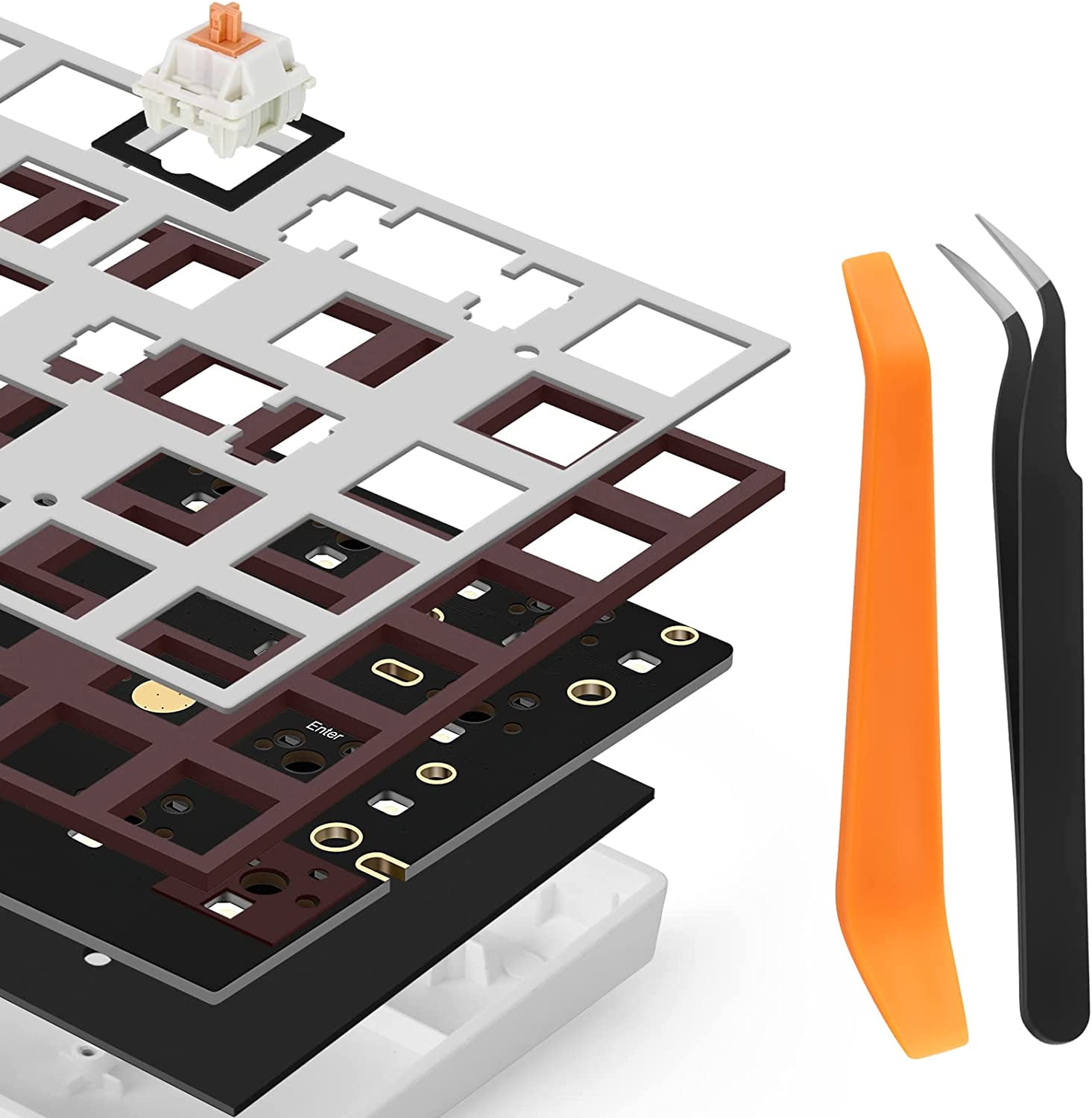 YTGRF-Poron Keyboard PCB Foam 84 Layout, Poron Switch Pads 120Pcs and Keyboard Sound Dampeners ...