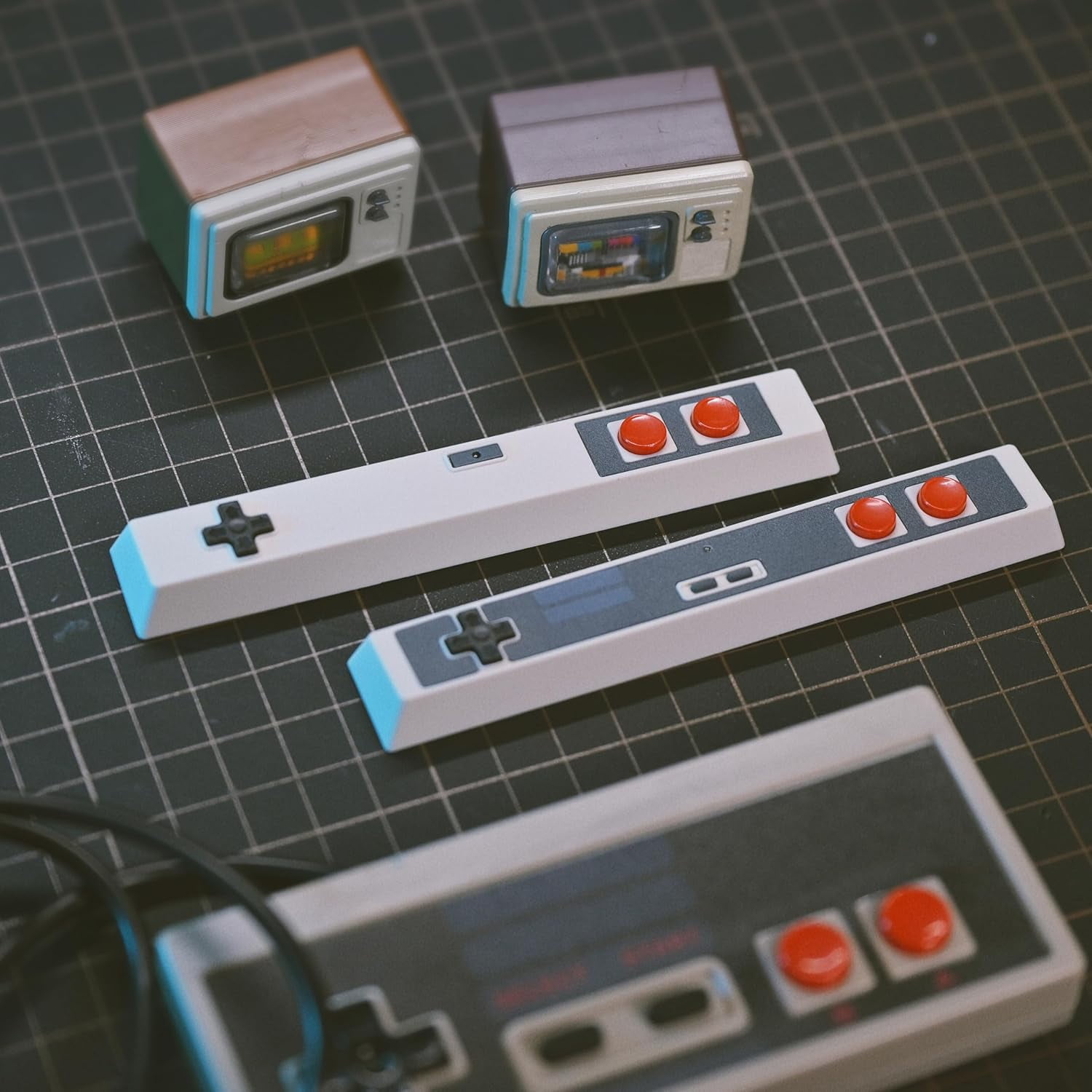 YTGRF-Retro Spacebar Keycaps Classic Controller-Shaped Space Bar ABS 6 ...