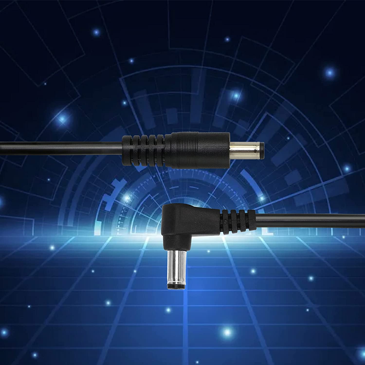 YTGRF-Right Angle DC to DC Male Power Cable,22AWG DC 5.5MM x 2.1MM Male ...