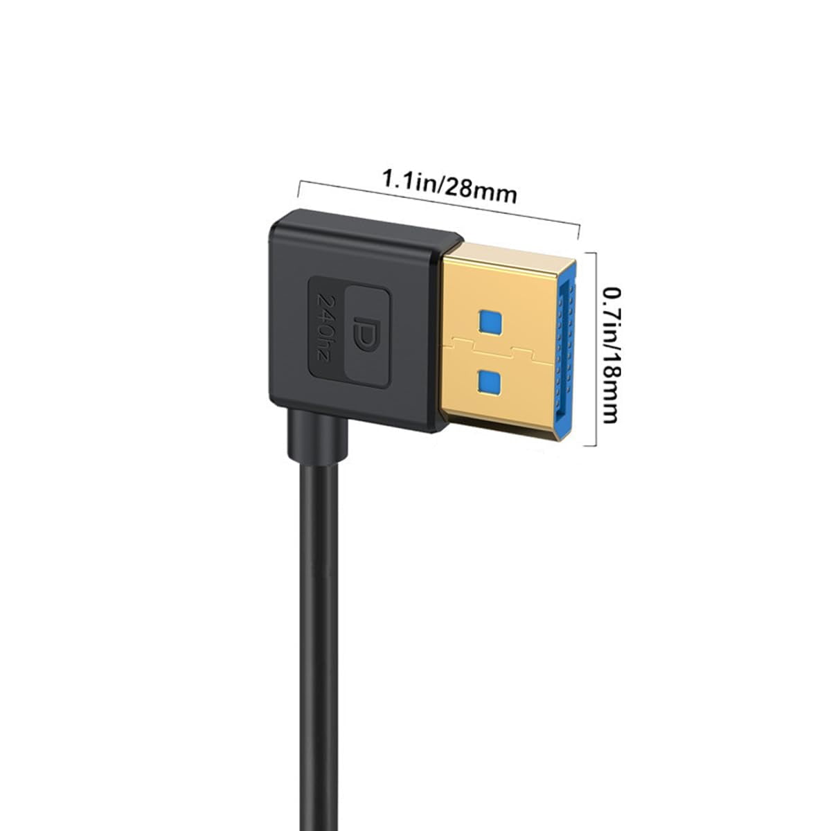 YTGRF-Right Angle Displayport 1.4 Extension Cable, 90 Degree DP Male to ...