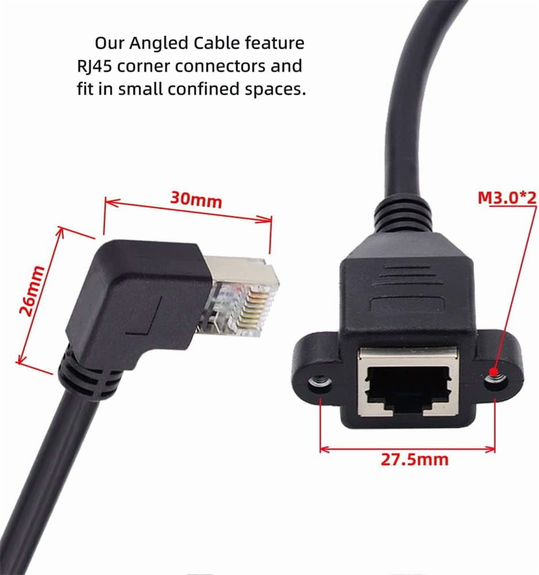 YTGRF-Right Angled 90 Degree 8P8C FTP STP UTP Cat6 Male to Female LAN ...