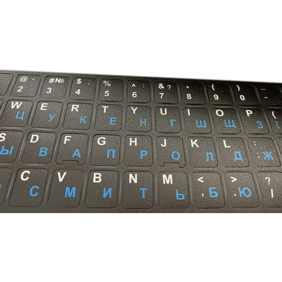 YTGRF-Russian English Keyboard Letters Stickers Frosted Non-Glare ...