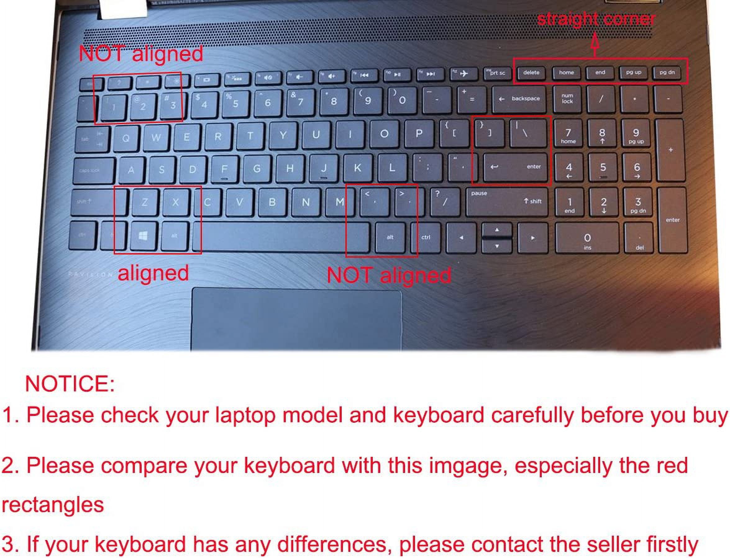 YTGRF-Silicone Keyboard Cover Skin Compatible for 15.6" HP Pavilion ...