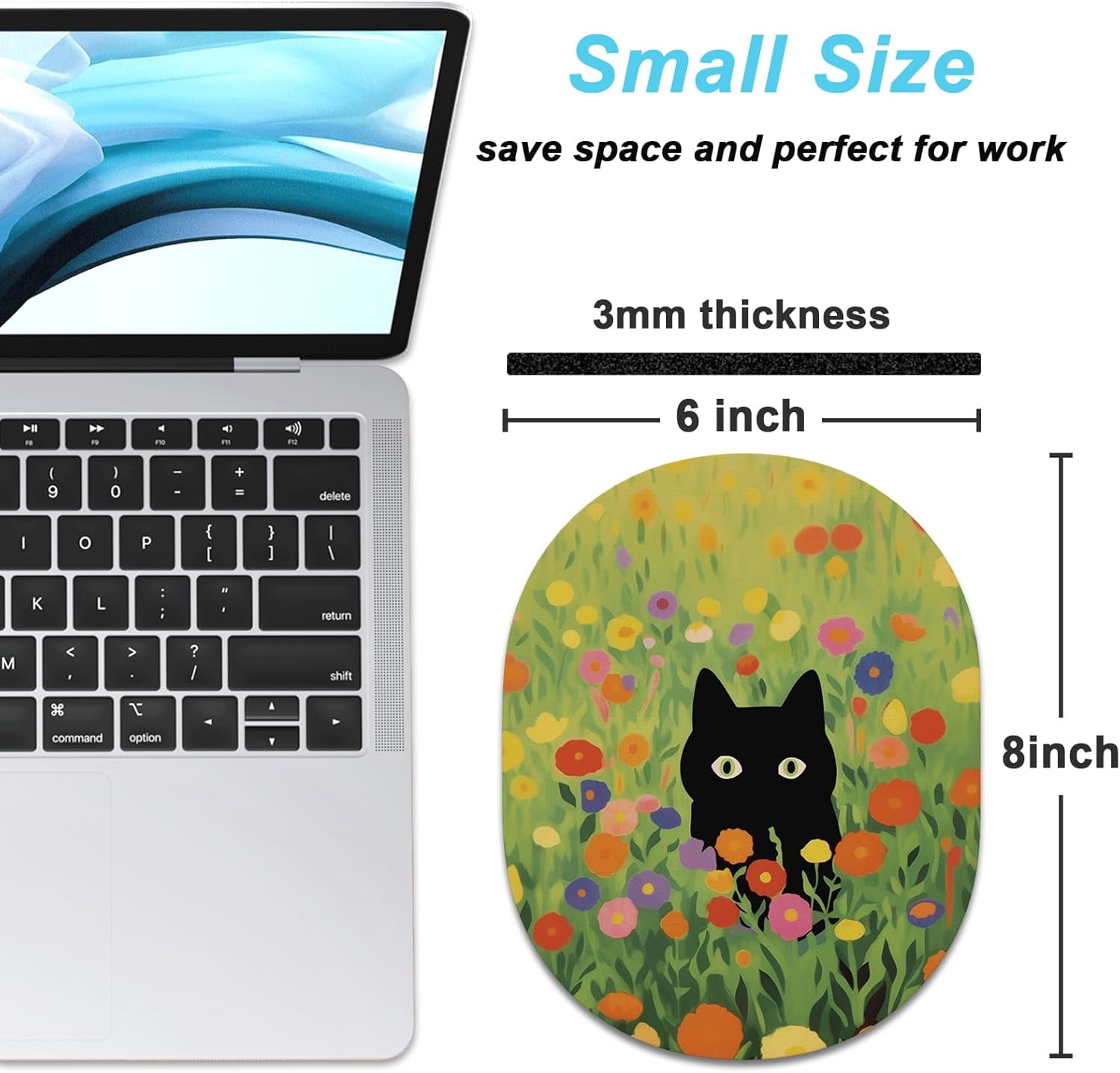 YTGRF-Small Mouse Pad 6 x 8 Inch, Takes up Wrist and Mouse Space ...