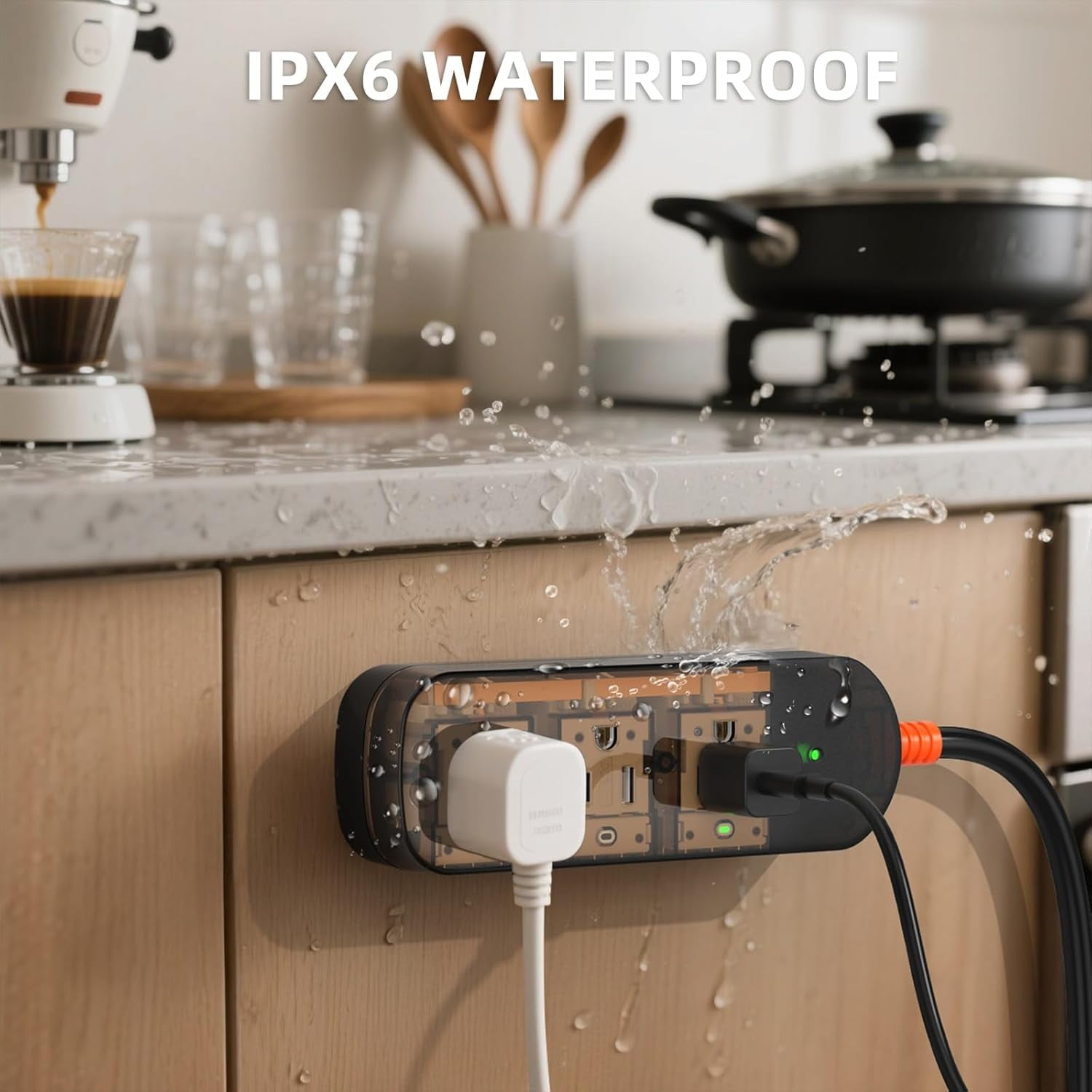 YTGRF-Surge Protector Power Strip, IPX6 Grade Waterproof Outdoor/Indoor ...