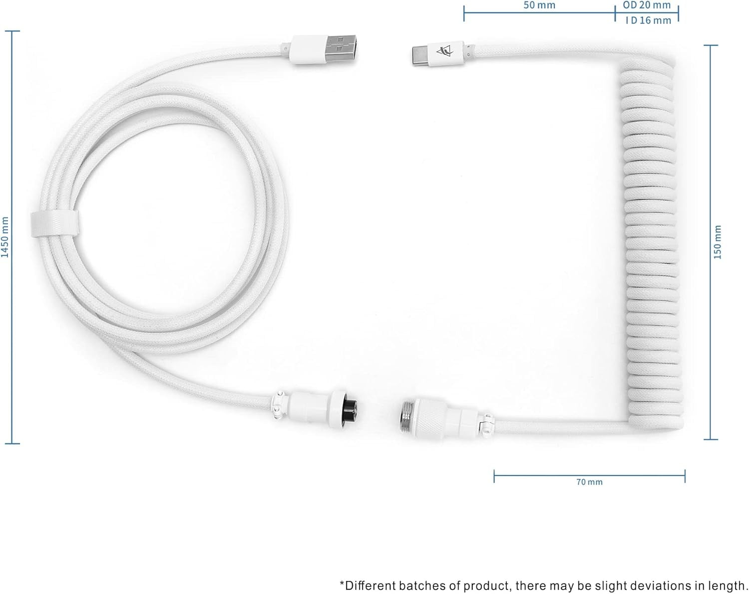 YTGRF-USB C Coiled Keyboard Cable for Mechanical Keyboard, Coiled USB ...