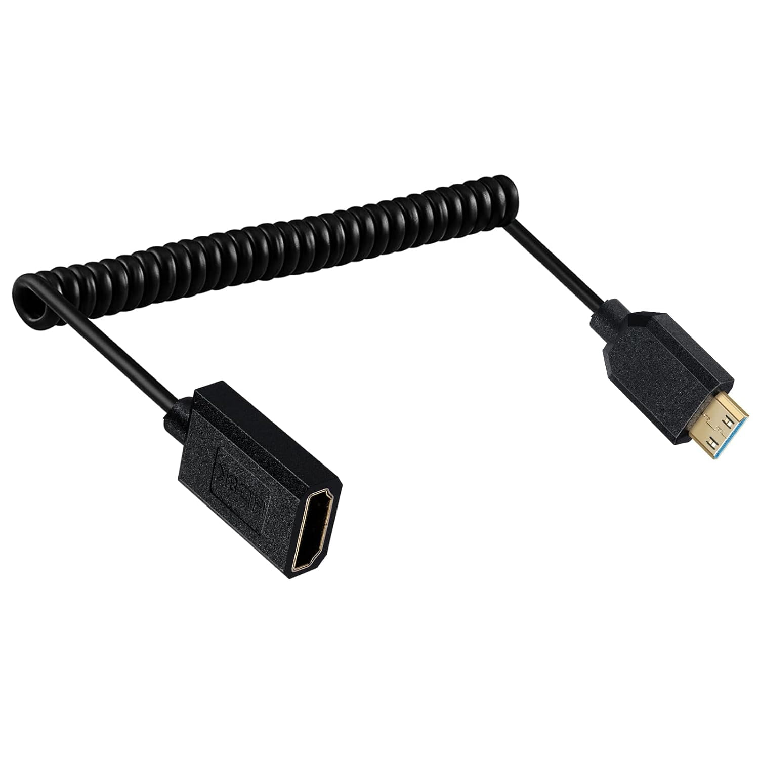 YTGRF-Ultra Thin HDMI Coiled High Speed Cable, HDMI Female to Mini HDMI ...