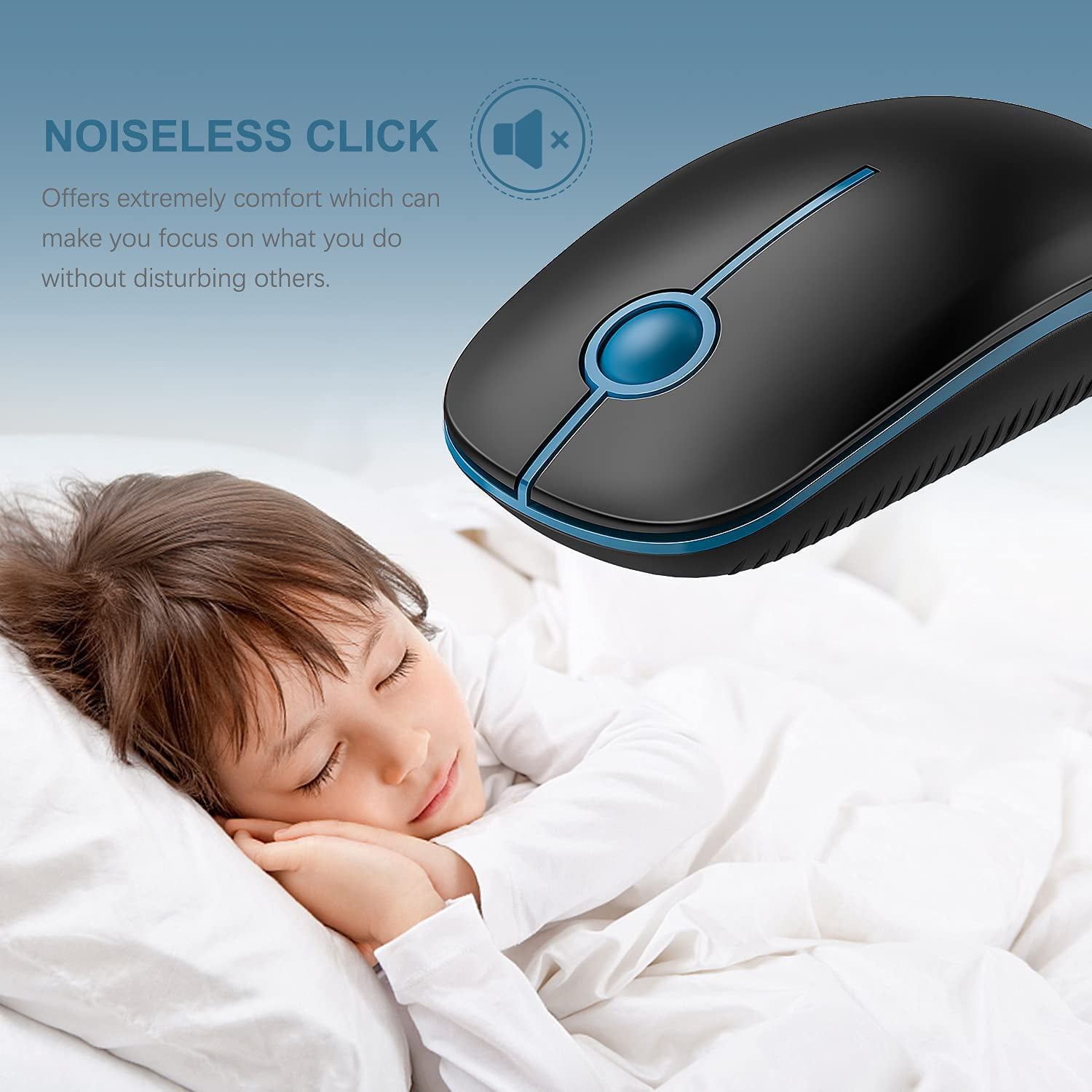 YTGRF-Vssoplor Wireless Mouse, 2.4G Slim Portable Computer Laptop Mouse ...