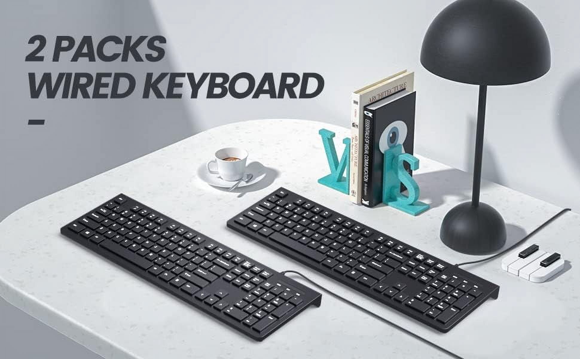 YTGRF-Wired Keyboard, Ultra-Thin USB Wired Computer Keyboard, Low ...