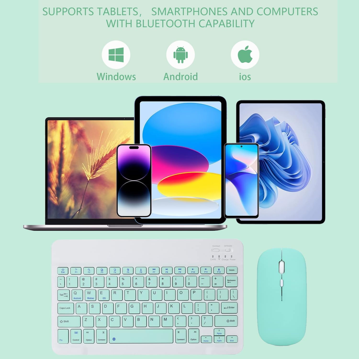 YTGRF-Wireless Keyboard and Mouse Bluetooth Rechargeable Wireless Mouse ...