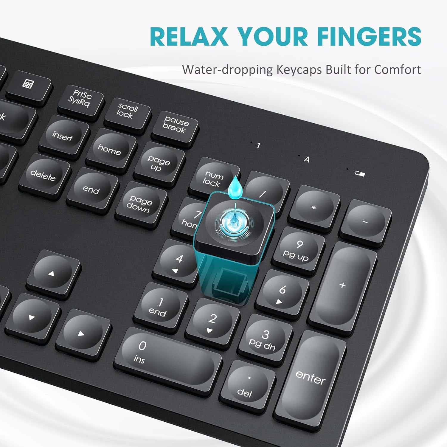 YTGRF-Wireless Keyboard and Mouse Comb, 2.4G Ultra-Slim USB Keyboard ...