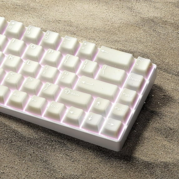 YTGRF-XVX White Jade Keycaps, Double Shot PBT Keycap Set with Cherry ...