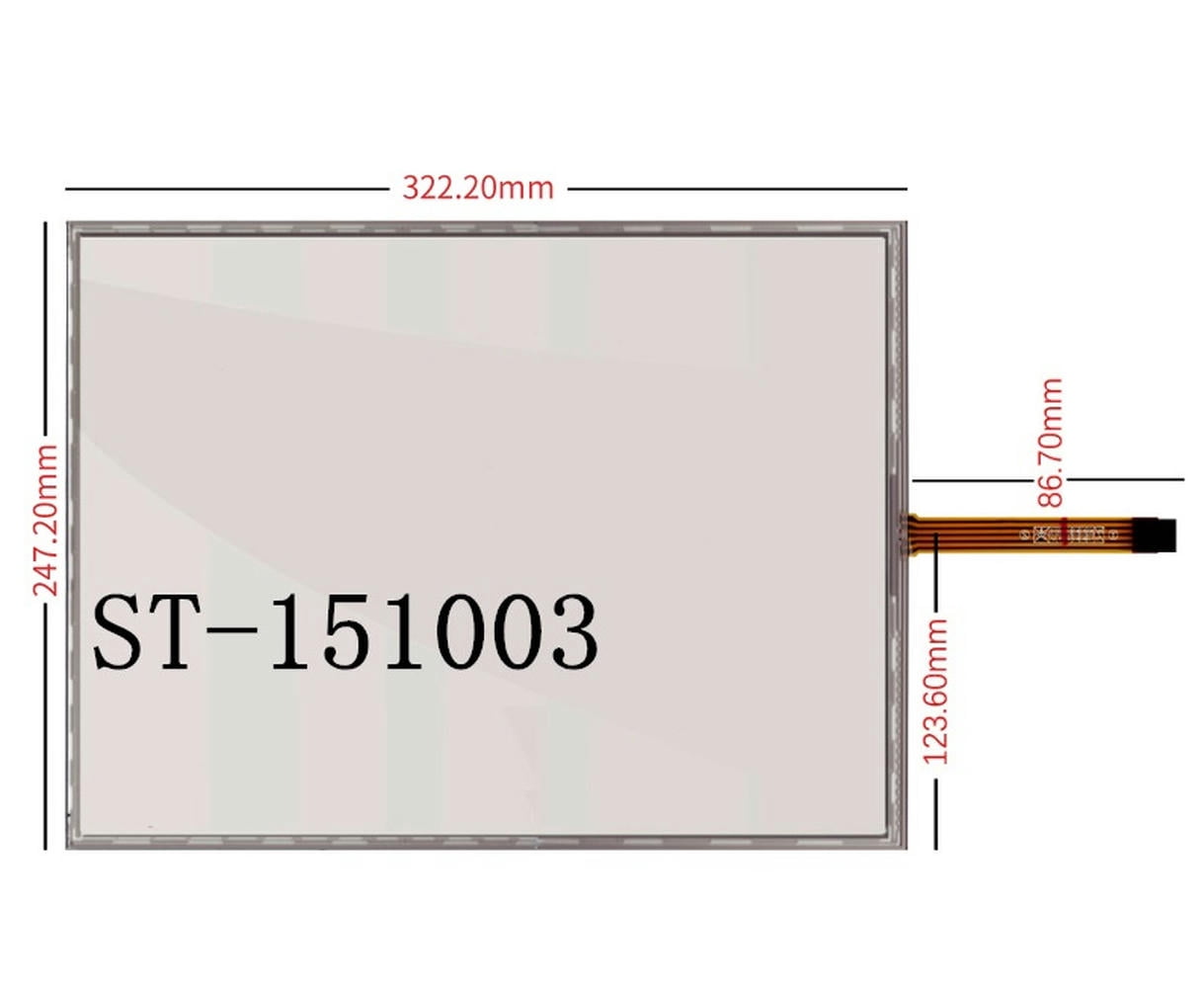 15-inch 5-wire resistance touch screen display glass query all-in-one ...