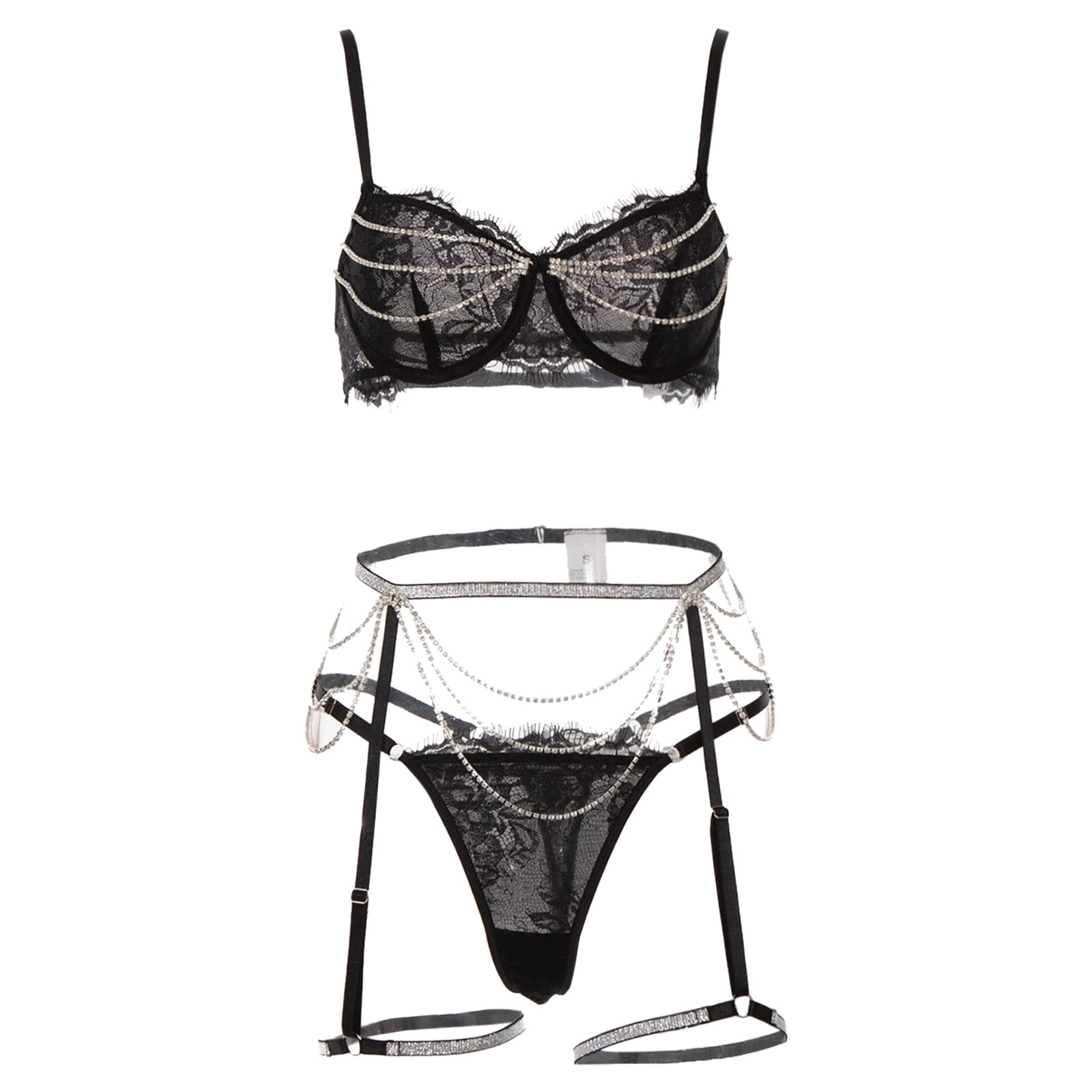 Ytianh Lingerie For Women Women Sexy Cute Sexy Lingerie Set Lace Strappy Camis And Panty